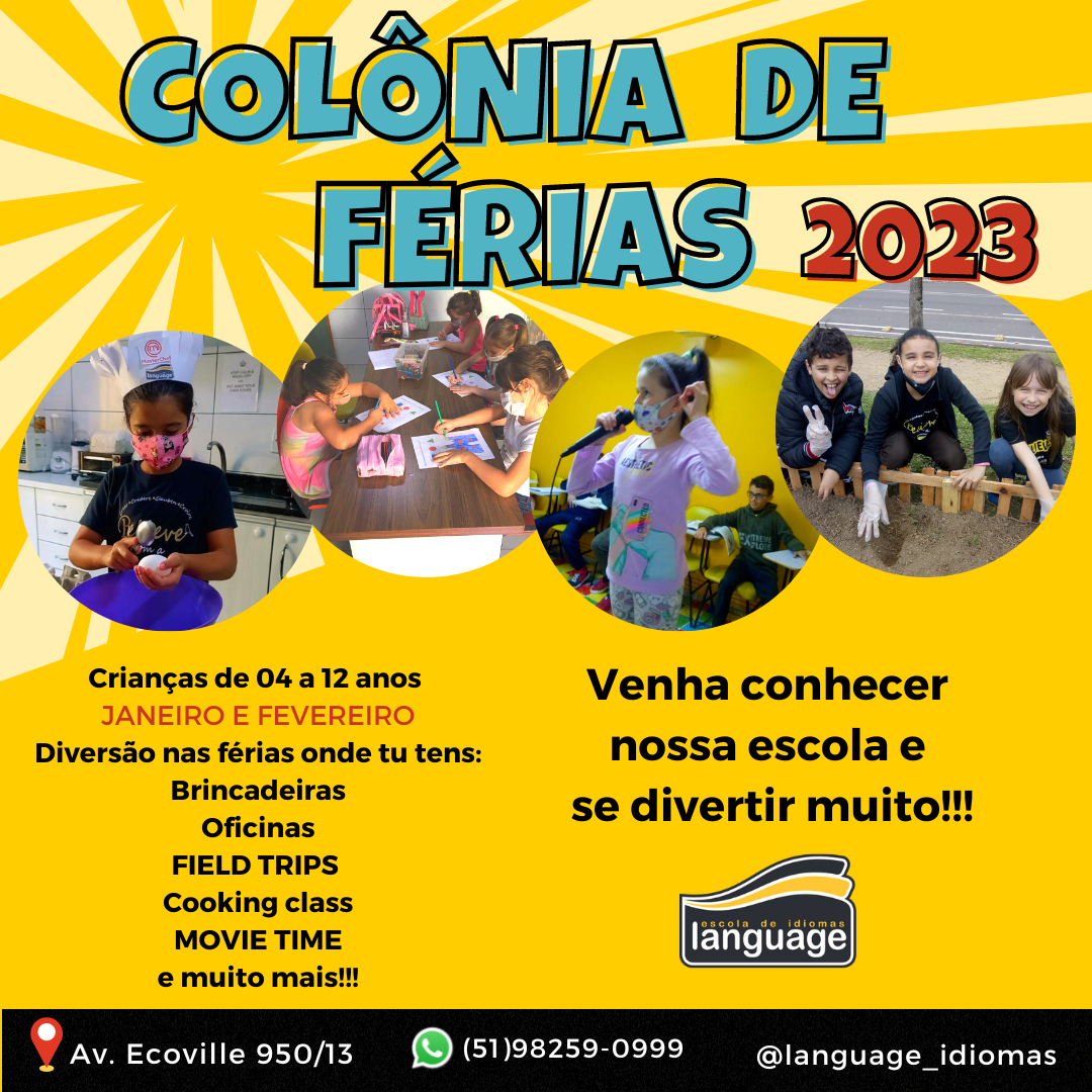 Colônia de férias Bilíngue! - Language